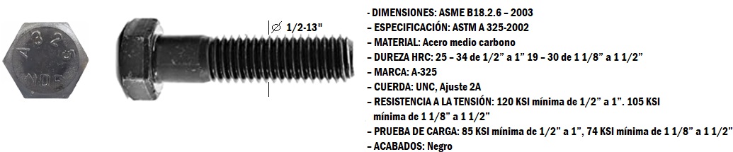 HEXAGONAL A-325 PAVONADO